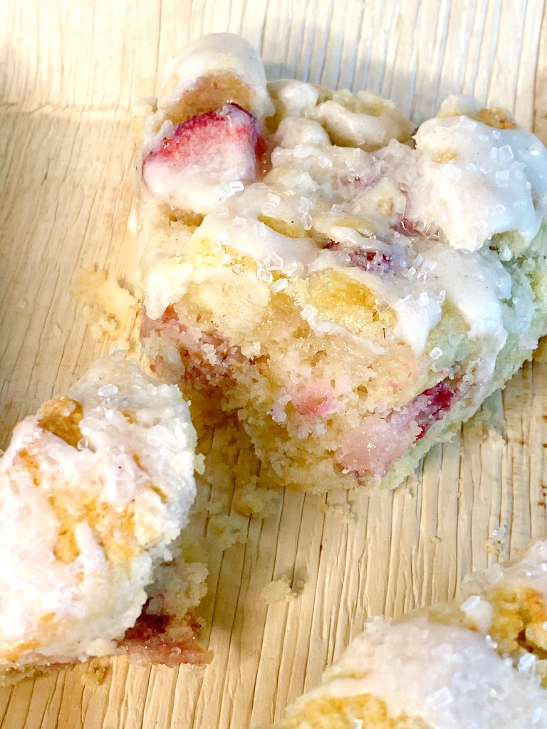 Sweet Glazed Fresh Strawberry Scones - Sparkling Charm