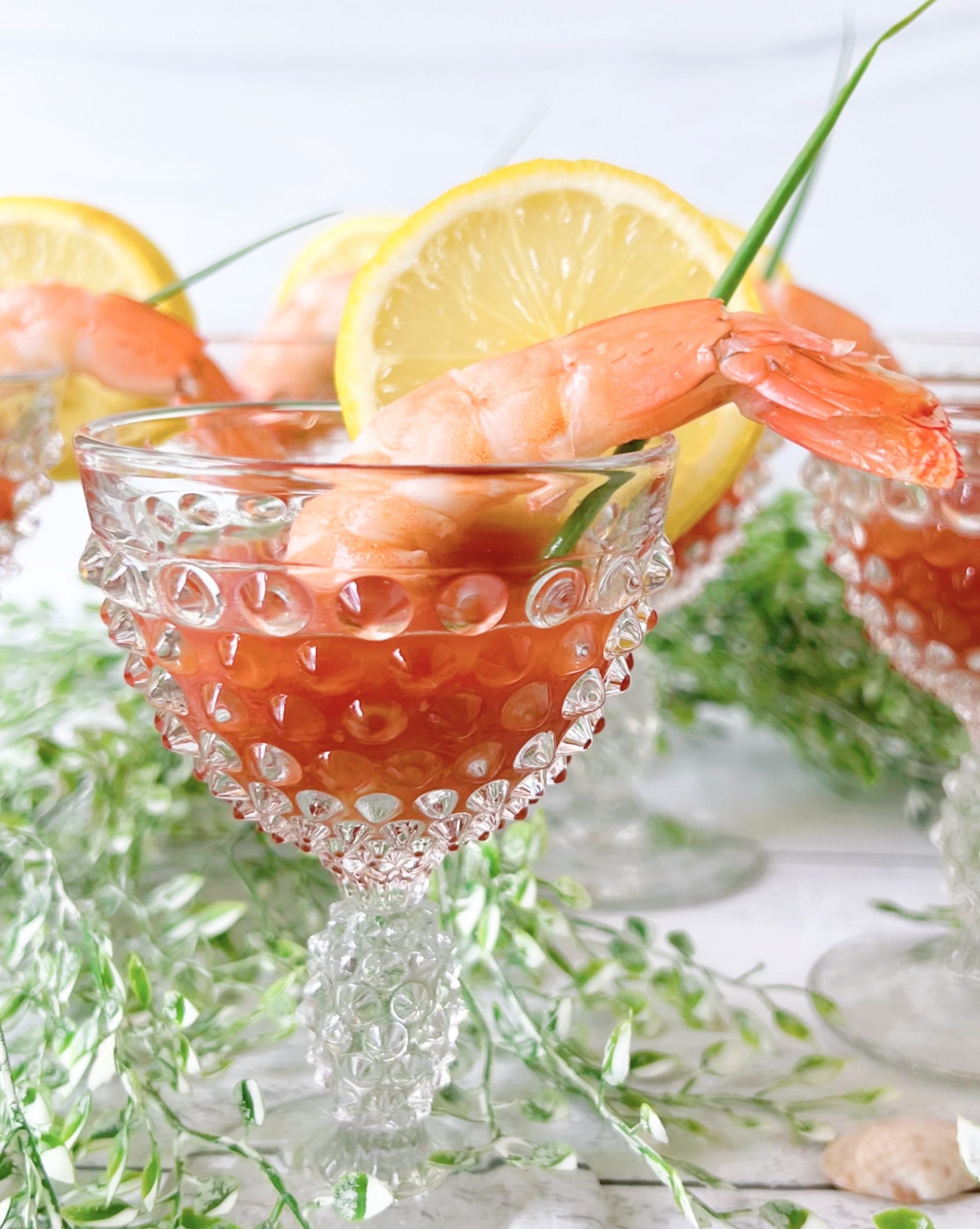 Spicy Bloody Mary Shrimp Shooters - Shot - Sparkling Charm